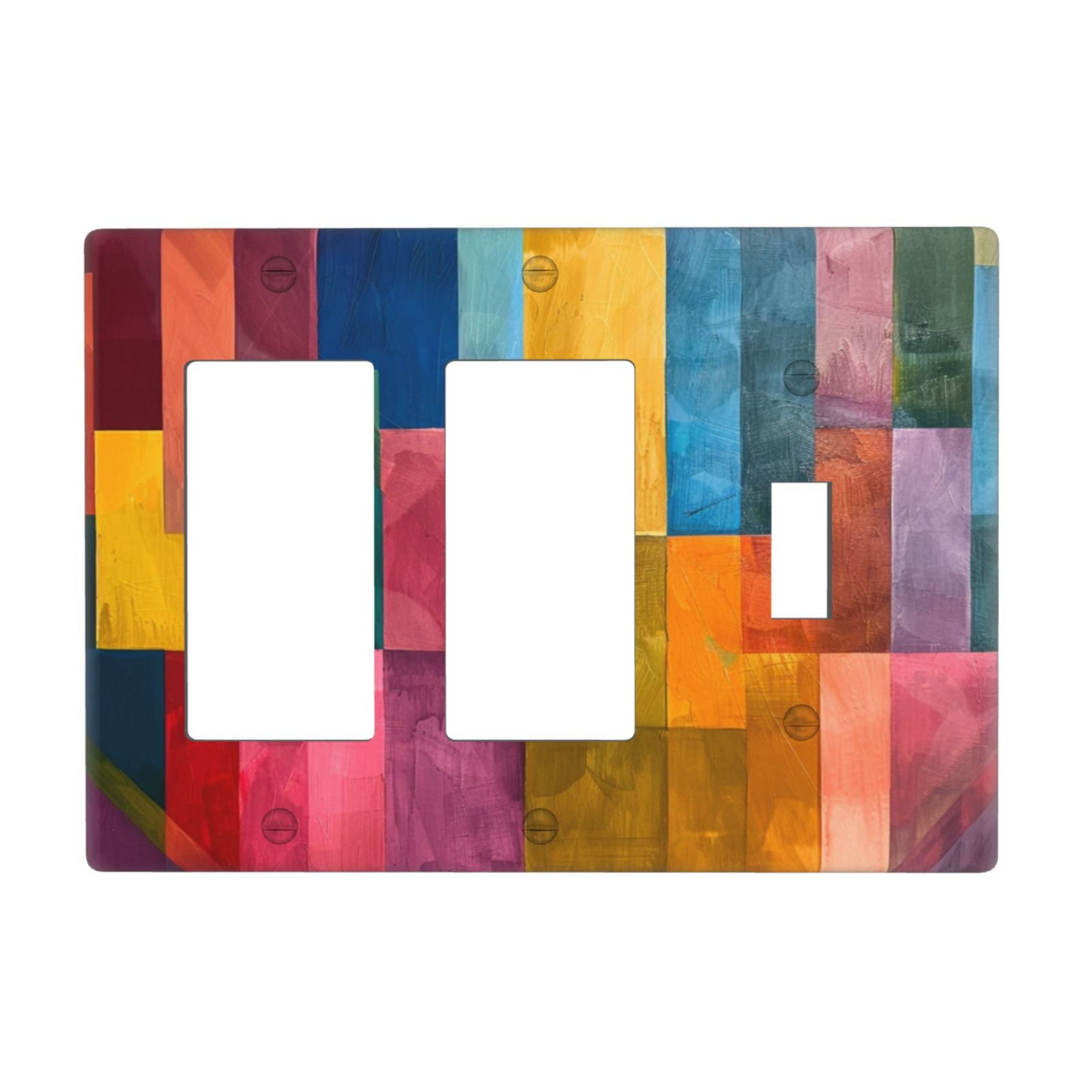 Coloful Plate 3 Gang Toggle Light Switch Cover Decorative Switch Plates ...