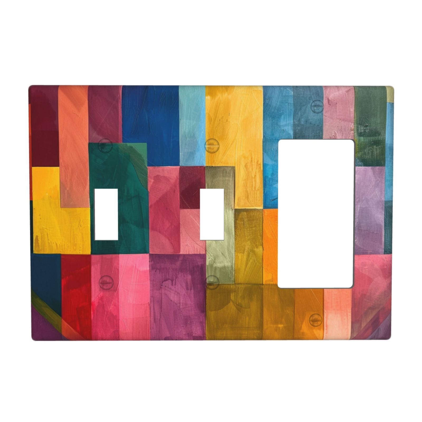 Coloful Plate 3 Gang Toggle Light Switch Cover Decorative Switch Plates ...