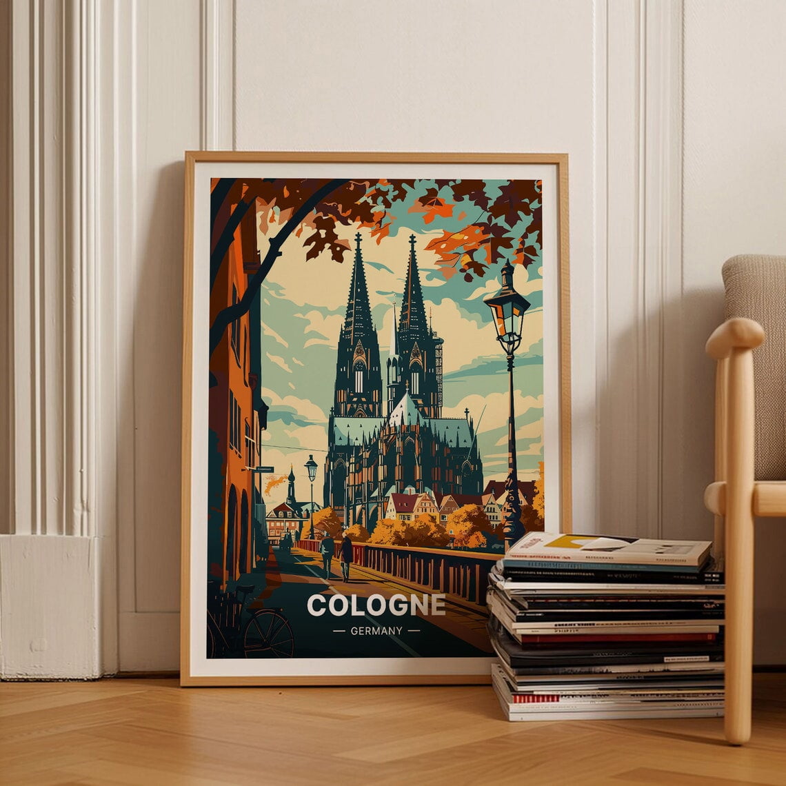 Cologne Cityscape Poster, Germany Travel Art, Home & Office Decor, Art ...
