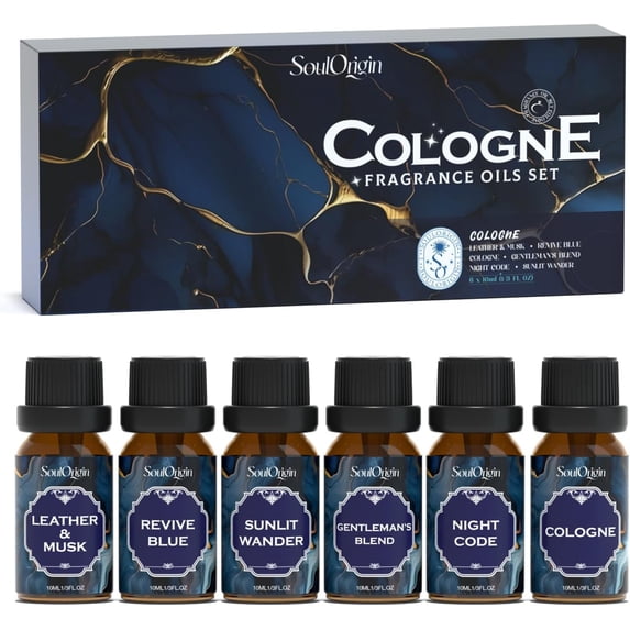 Cologne Fragrance Oils Set, Essential Oil for Diffuser, Men Scent ...