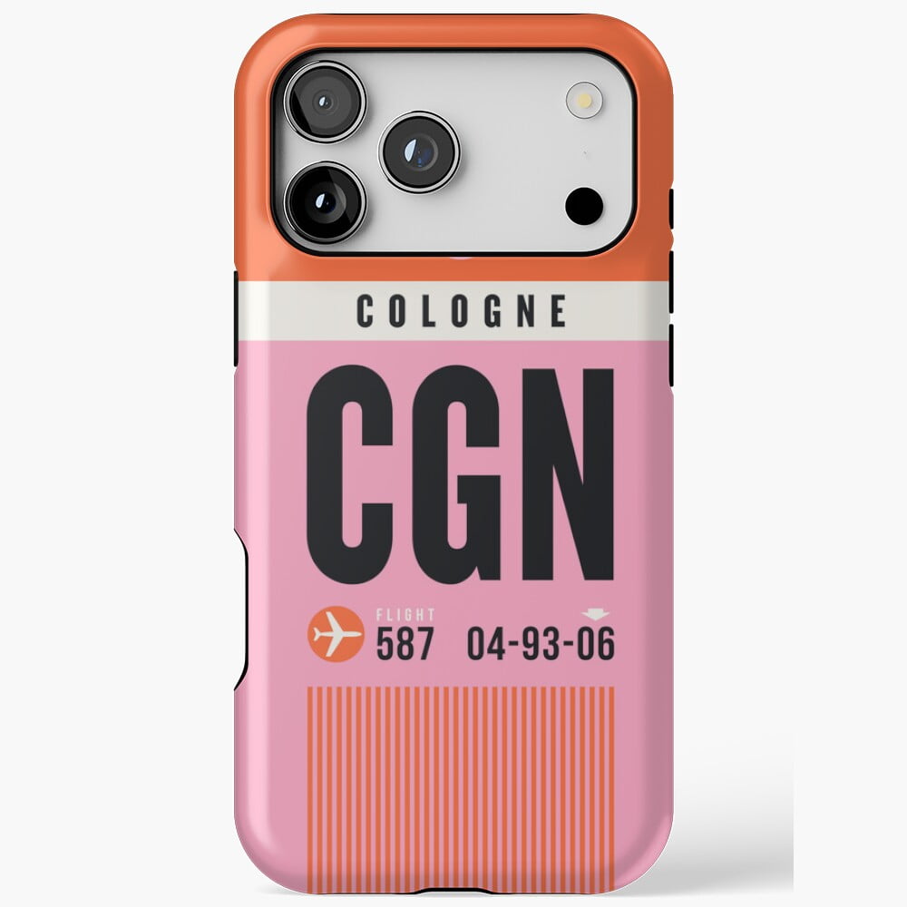 Cologne Germany CGN Retro Luggage Tag For iPhone 11-17 Pro Max Phone ...
