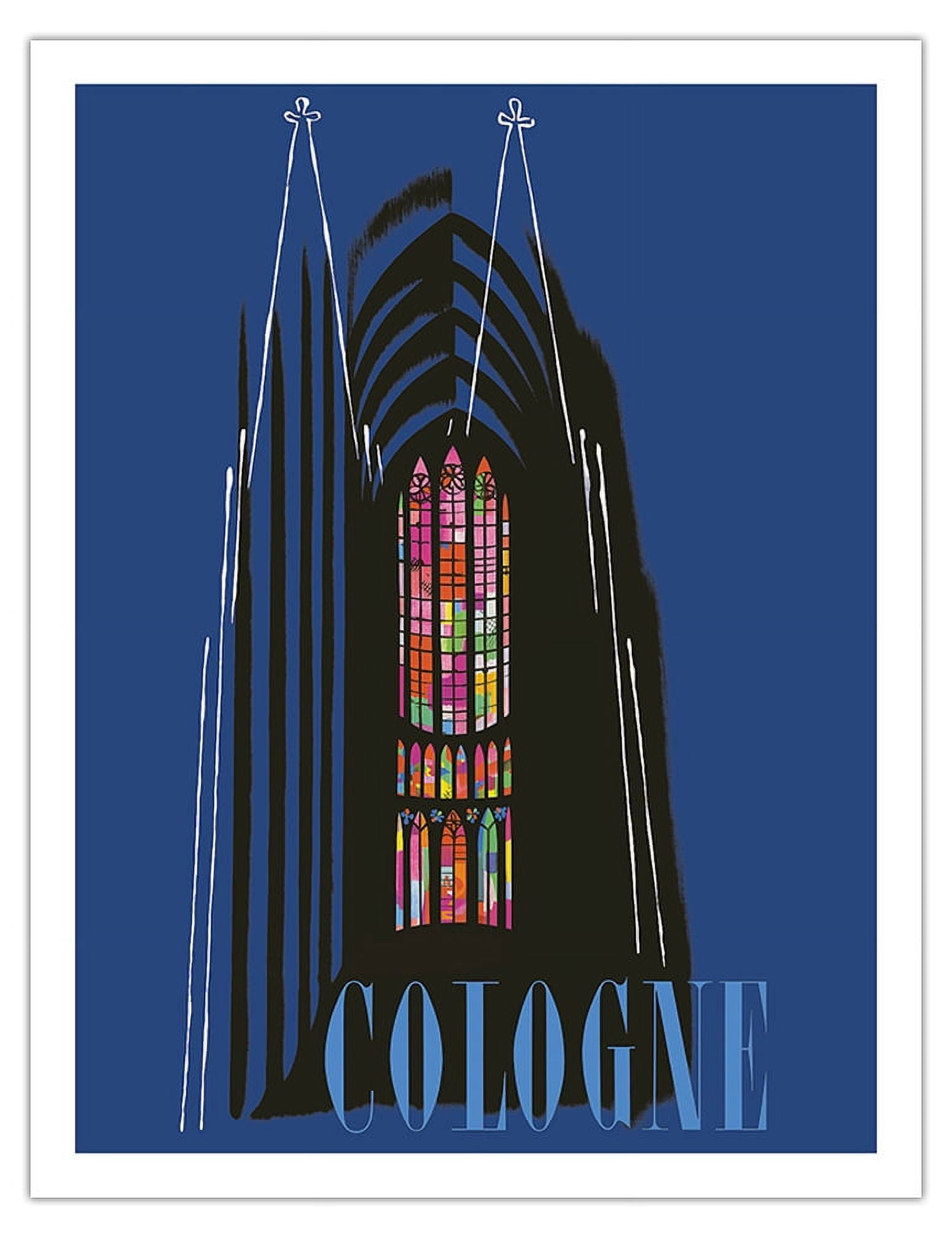 Cologne Germany - High Cathedral of Saint Peter - Vintage Travel Poster ...