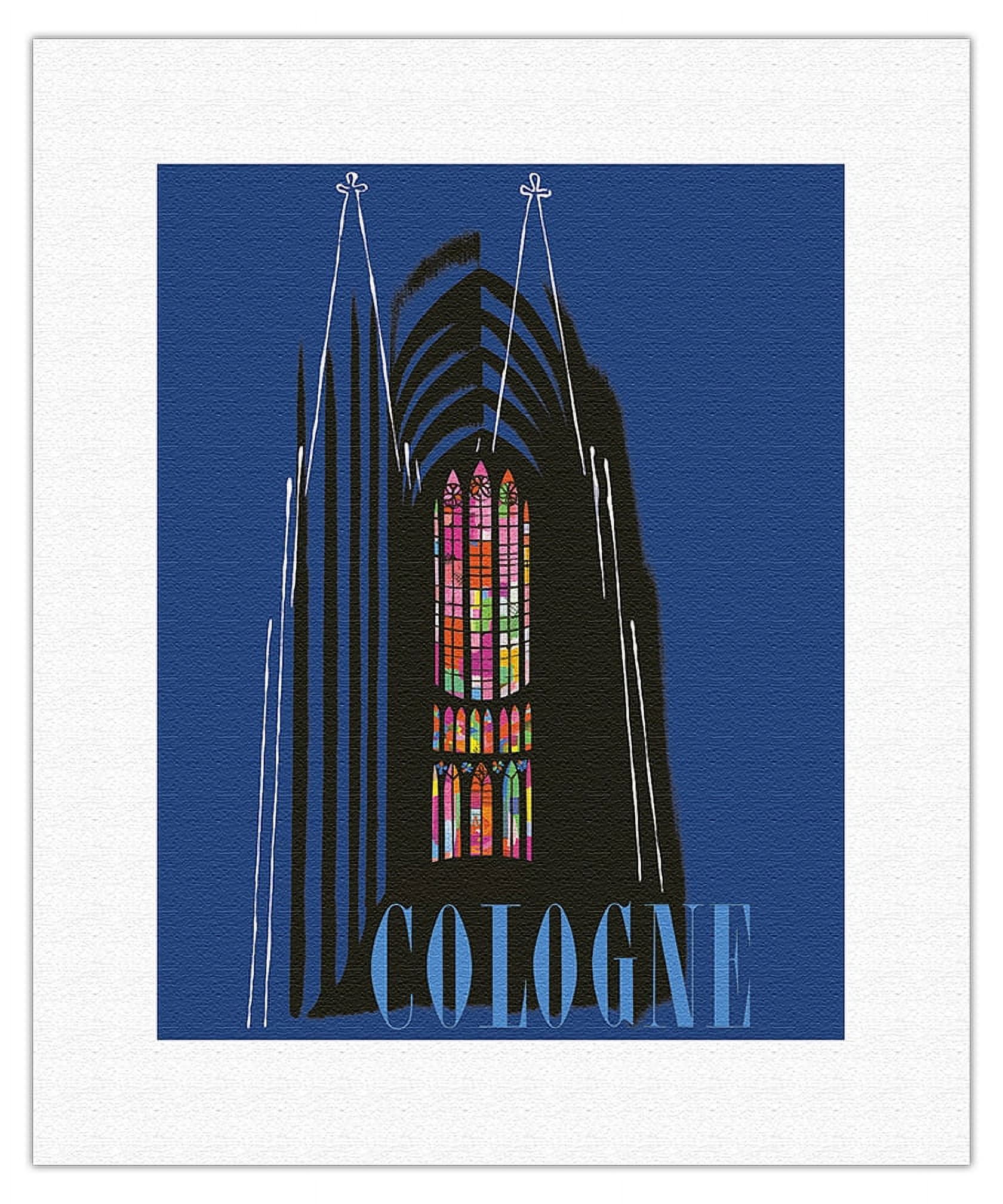 Cologne Germany - High Cathedral of Saint Peter - Vintage Travel Poster ...