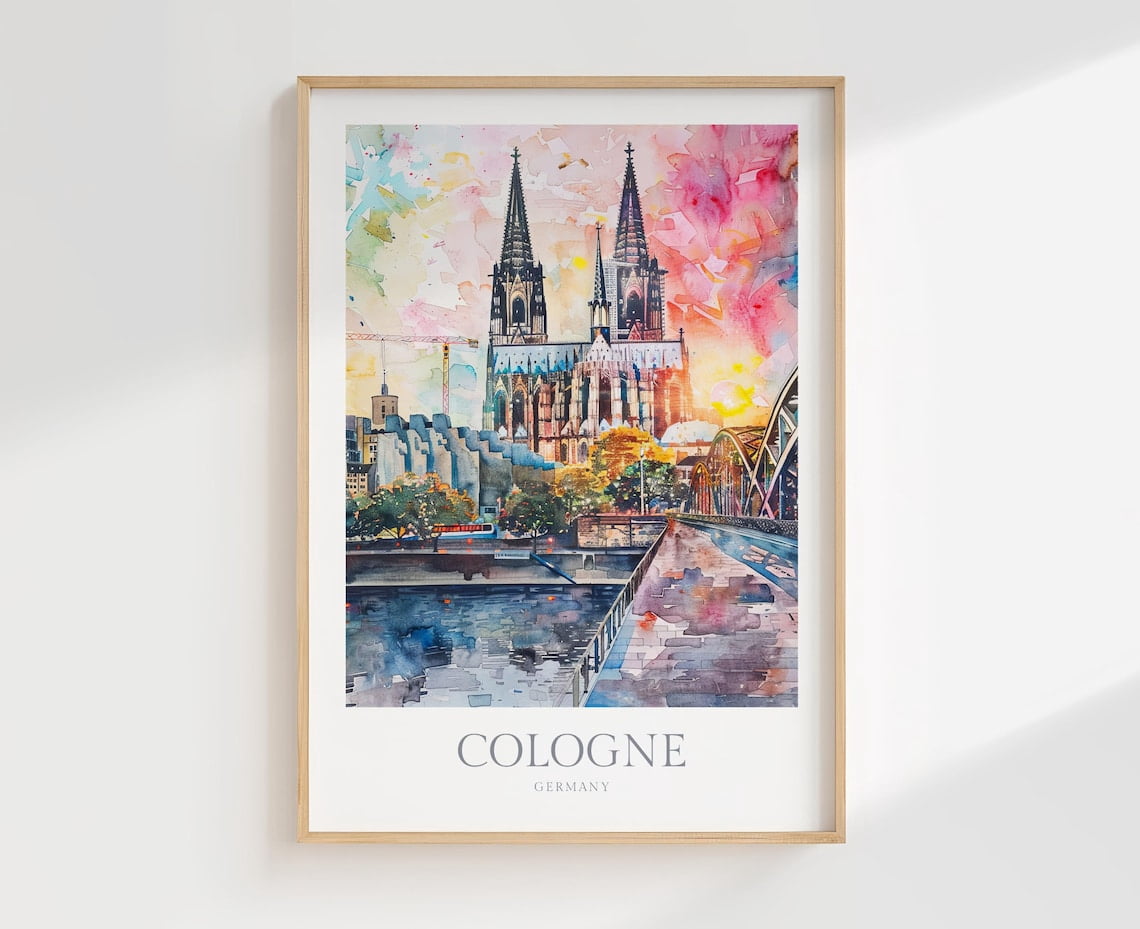 Cologne Germany Wall Art Poster Poster, Unframed Size 8x12 - Walmart.com