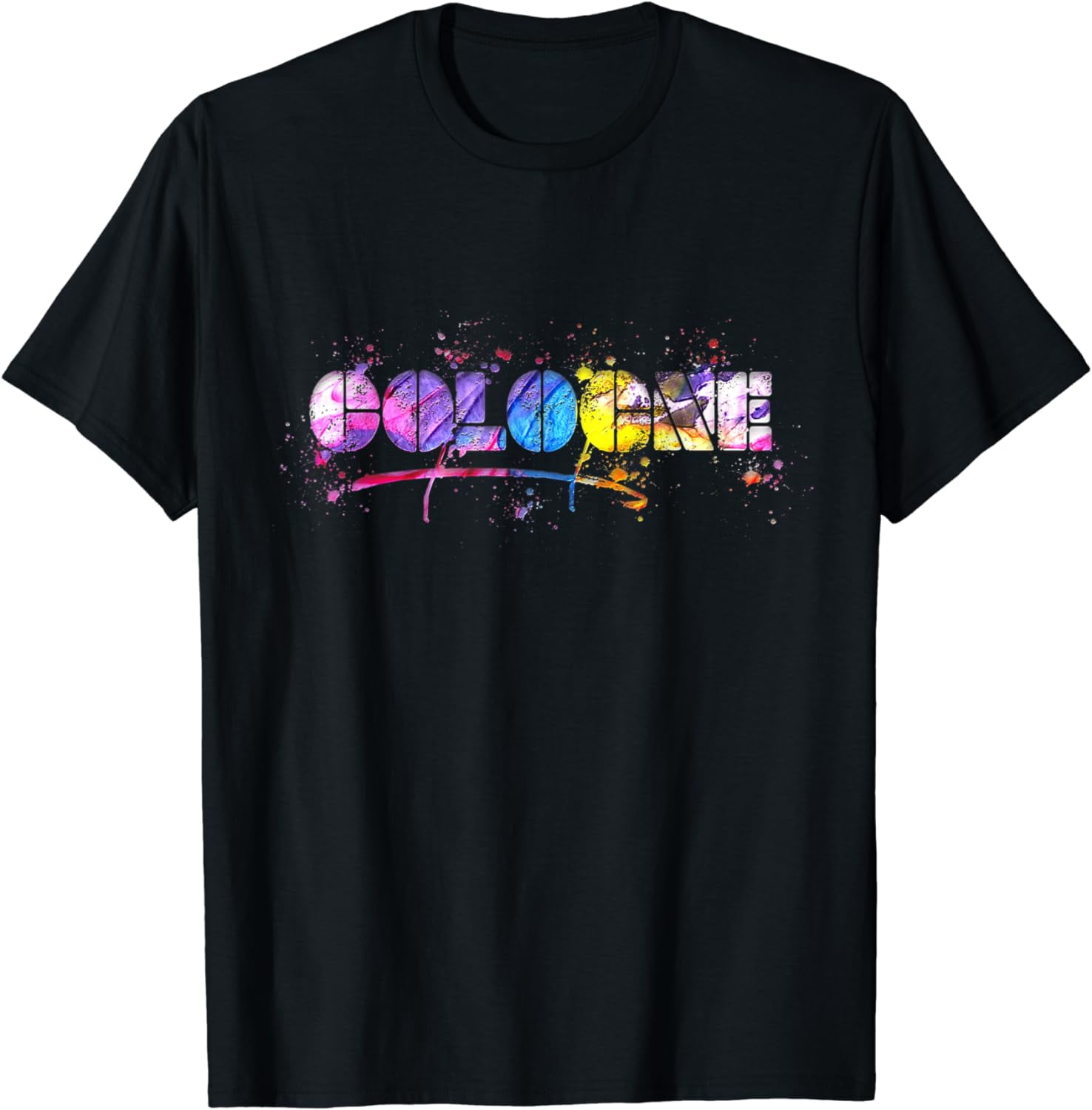 Cologne Lettering Souvenir - Watercolor, Cologne T-Shirt mens t hirt ...