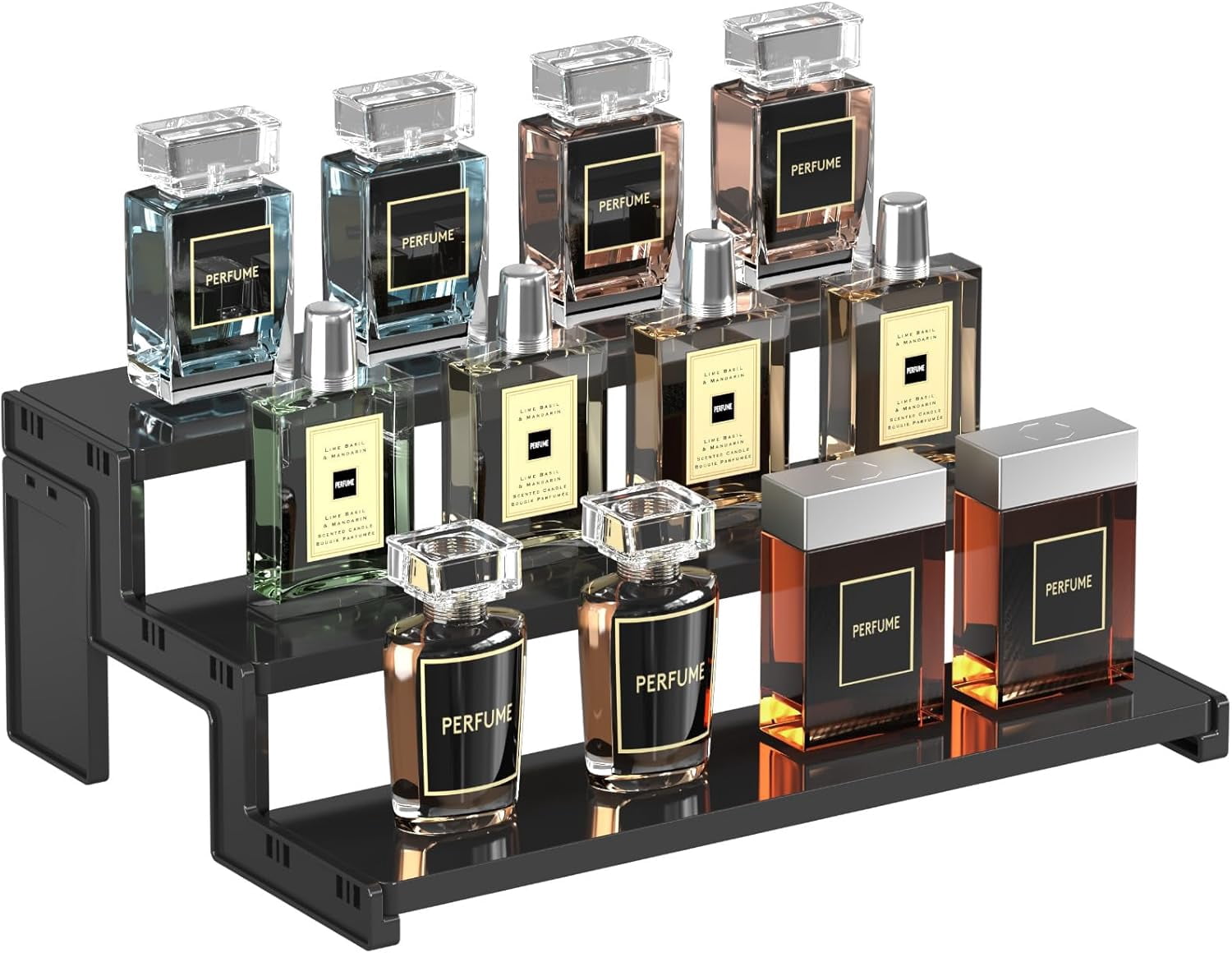 Cologne Organizer for Men, 12-Inch 3-Tier Perfume Organizer for ...