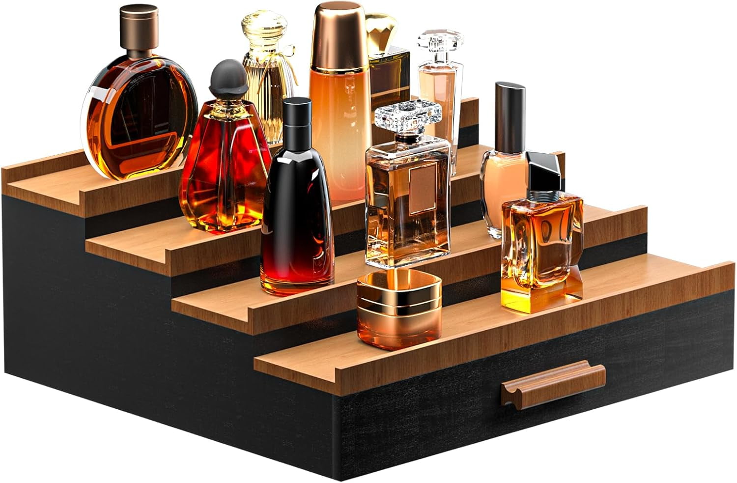 Cologne Organizer for Men 4 Tier of Elevated Cologne Display Shelf with ...