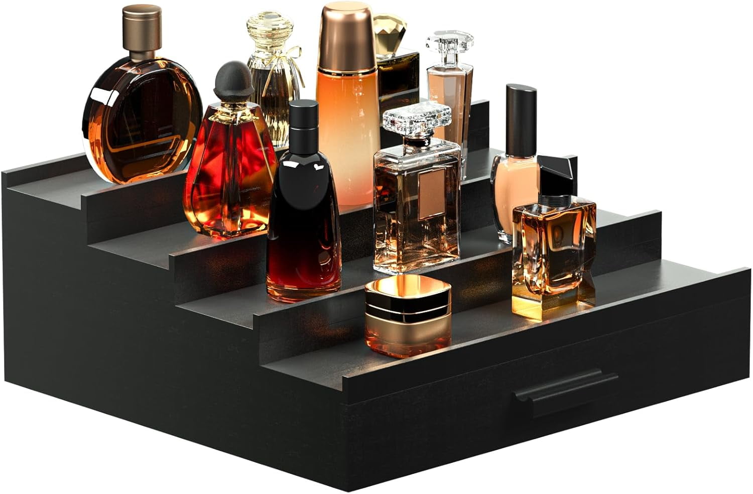 Cologne Organizer for Men 4 Tier of Elevated Cologne Display Shelf with ...