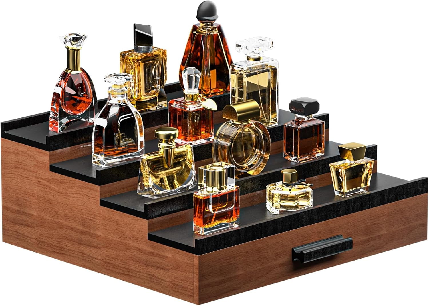 Cologne Organizer for Men,4 Tier of Elevated Cologne Display Stand with ...