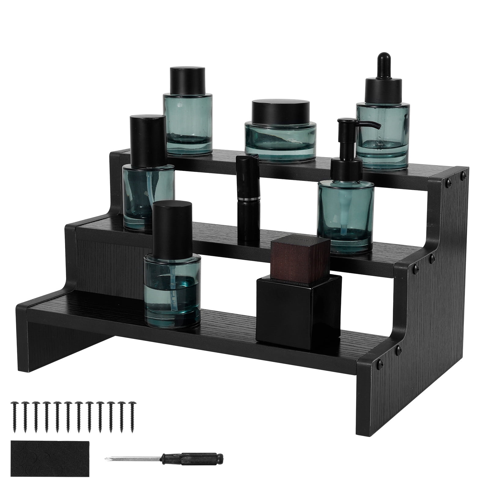Cologne Organizer for Men, 3/4Tier Perfume Organizer Wood Perfume ...