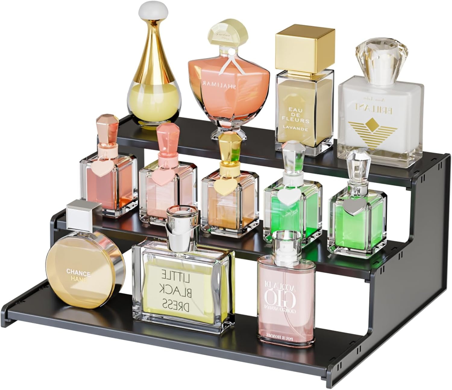 Cologne Stand for Men,3 Tier Black Perfume Tray for Cologne,Acrylic ...