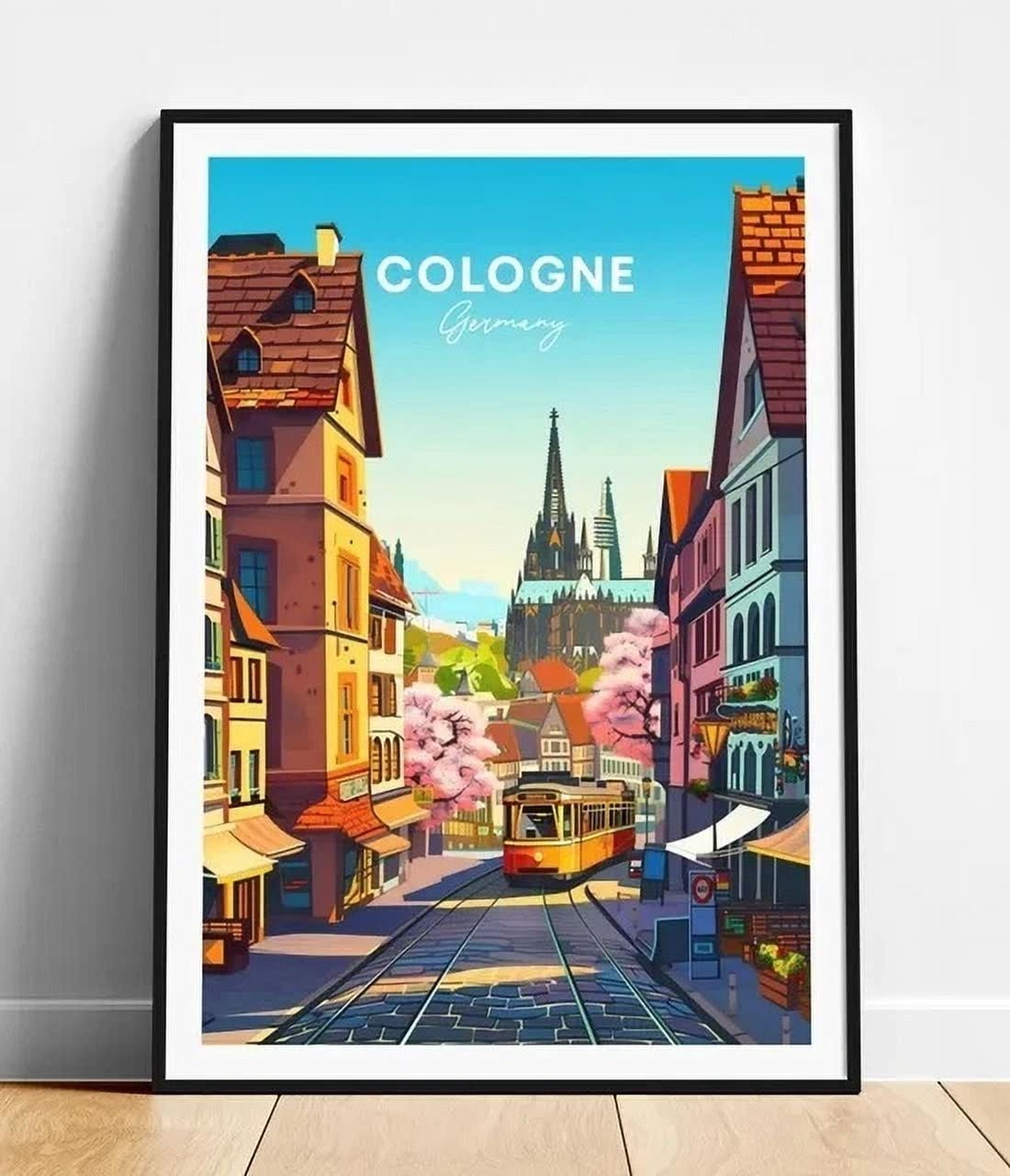 Cologne Travel Print - Germany Travel Poster, Cologne Poster, Cologne ...