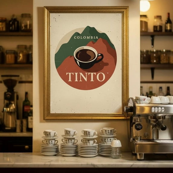 Colombia Coffee Poster, Tinto Print, Unframed Paper Poster 11x14in ...
