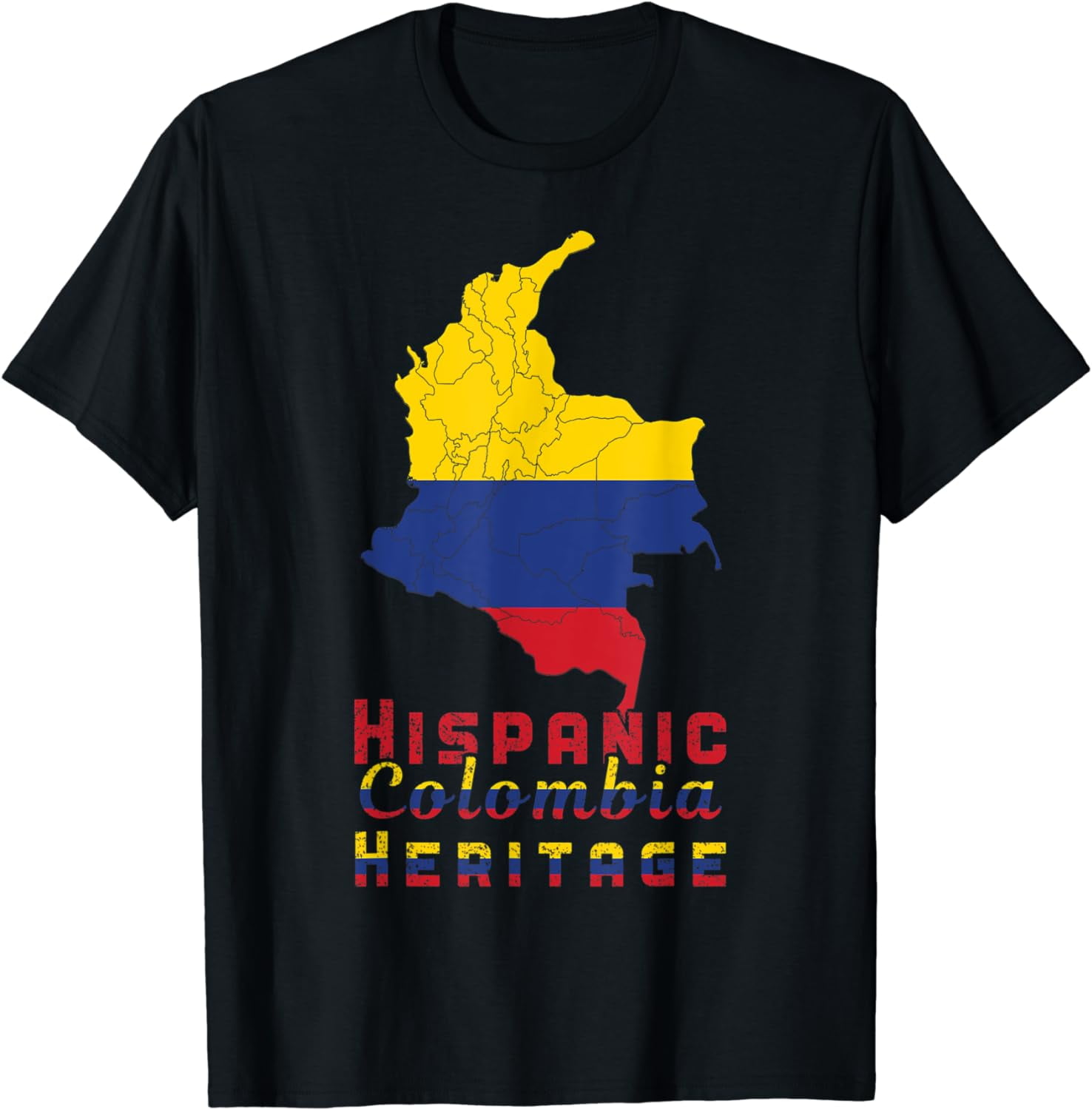 Colombia Columbian National Hispanic Heritage Month Hispanic T-Shirt ...
