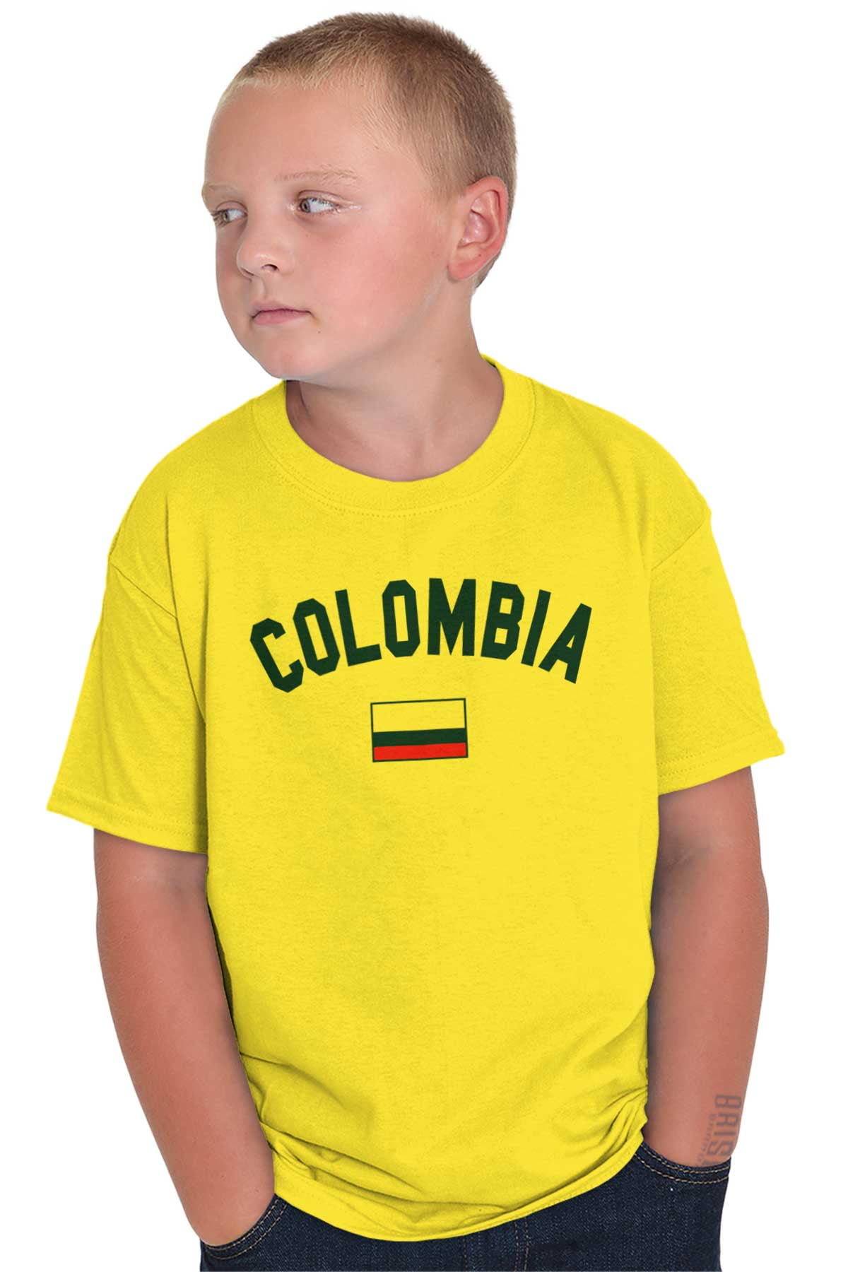 Colombia Country Flag Soccer Fan Pride Crewneck T Shirts Boy Girl Teen ...
