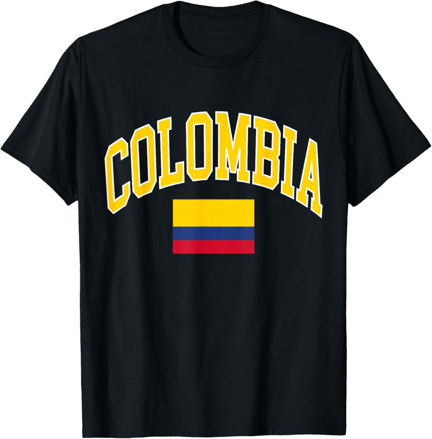 Colombia Designs. Colombia Flag T-Shirt - Unisex-Kids, Black, Small ...