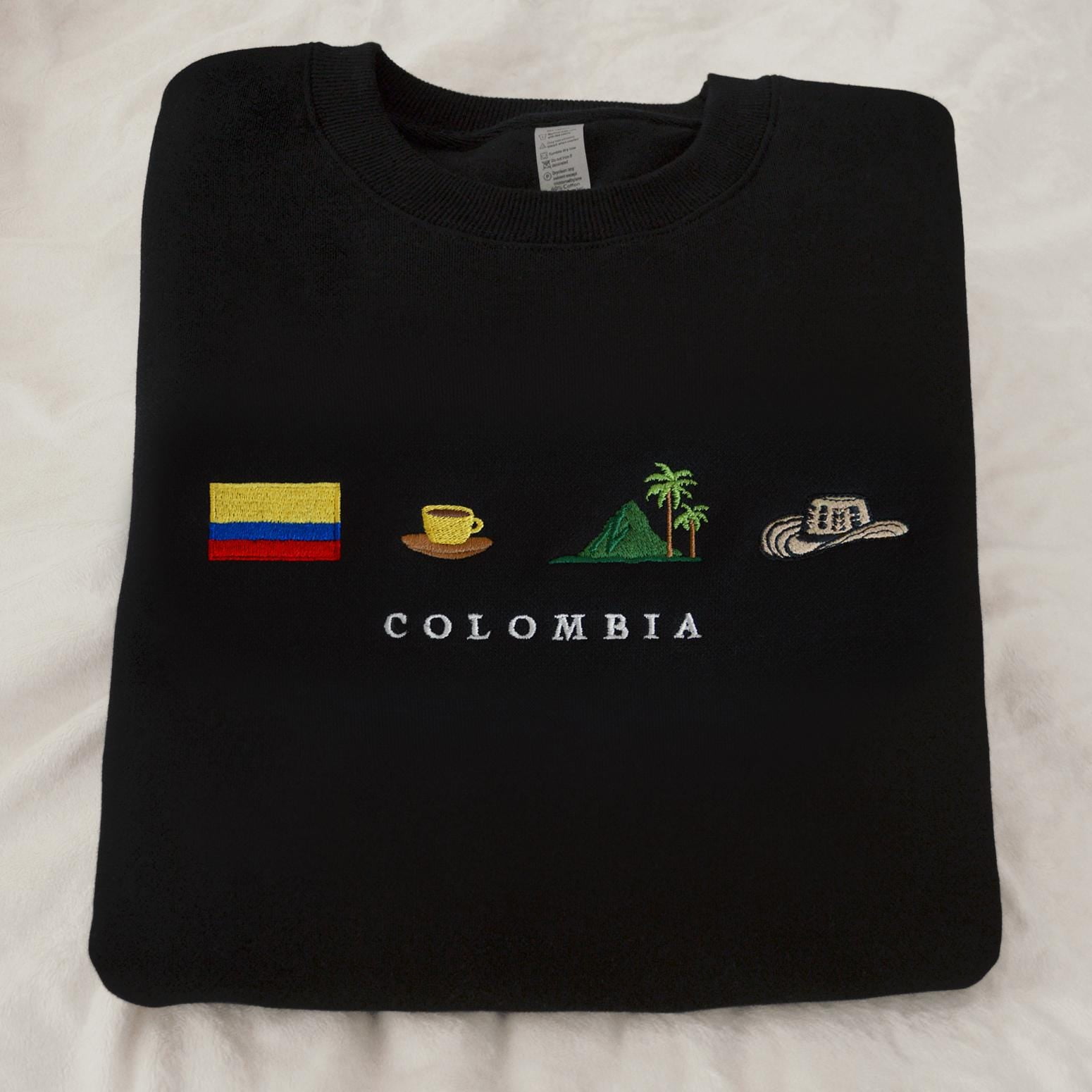 Colombia Embroidery Sweatshirt: Sombrero Vueltiao, Coffee, Palma de ...
