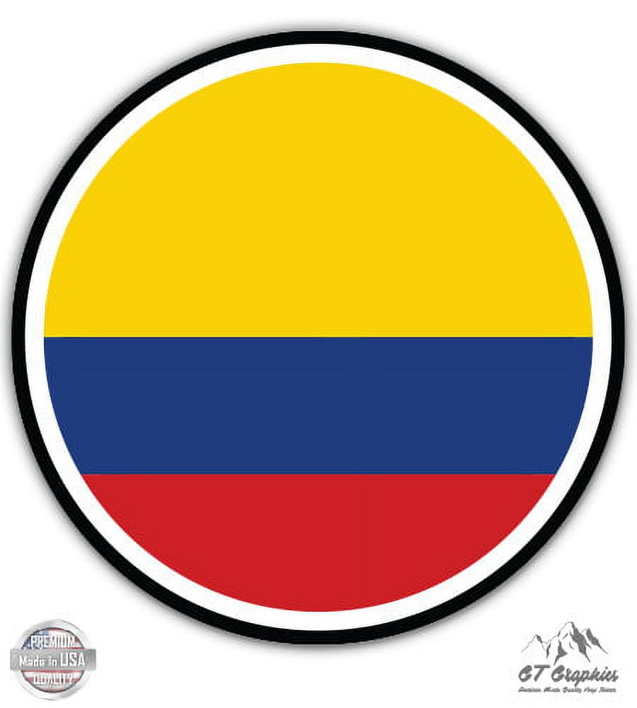 Colombia Flag - 8" Vinyl Sticker - For Car Laptop I-Pad - Waterproof ...