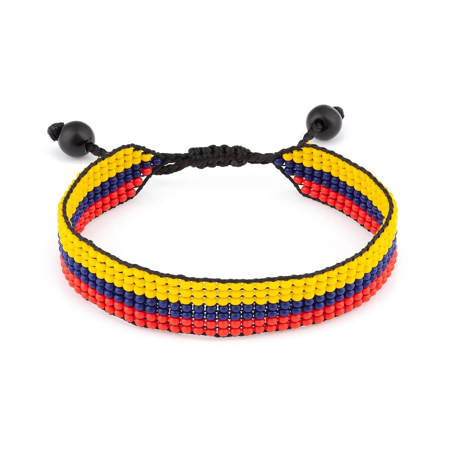Colombia Flag Bracelet: Handmade Bracelet,Adjustable Beaded Boho-Style ...