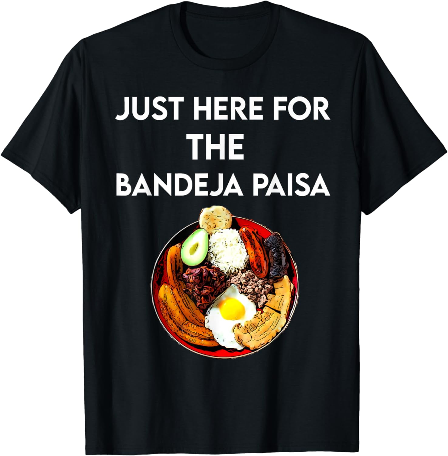 Colombia Food Comida Pride Matching Colombian Bandeja Paisa T-Shirt ...