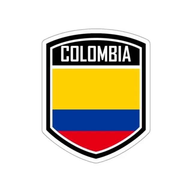 Colombia National Flag Shield Country Sticker Vinyl Decal Logo Design ...