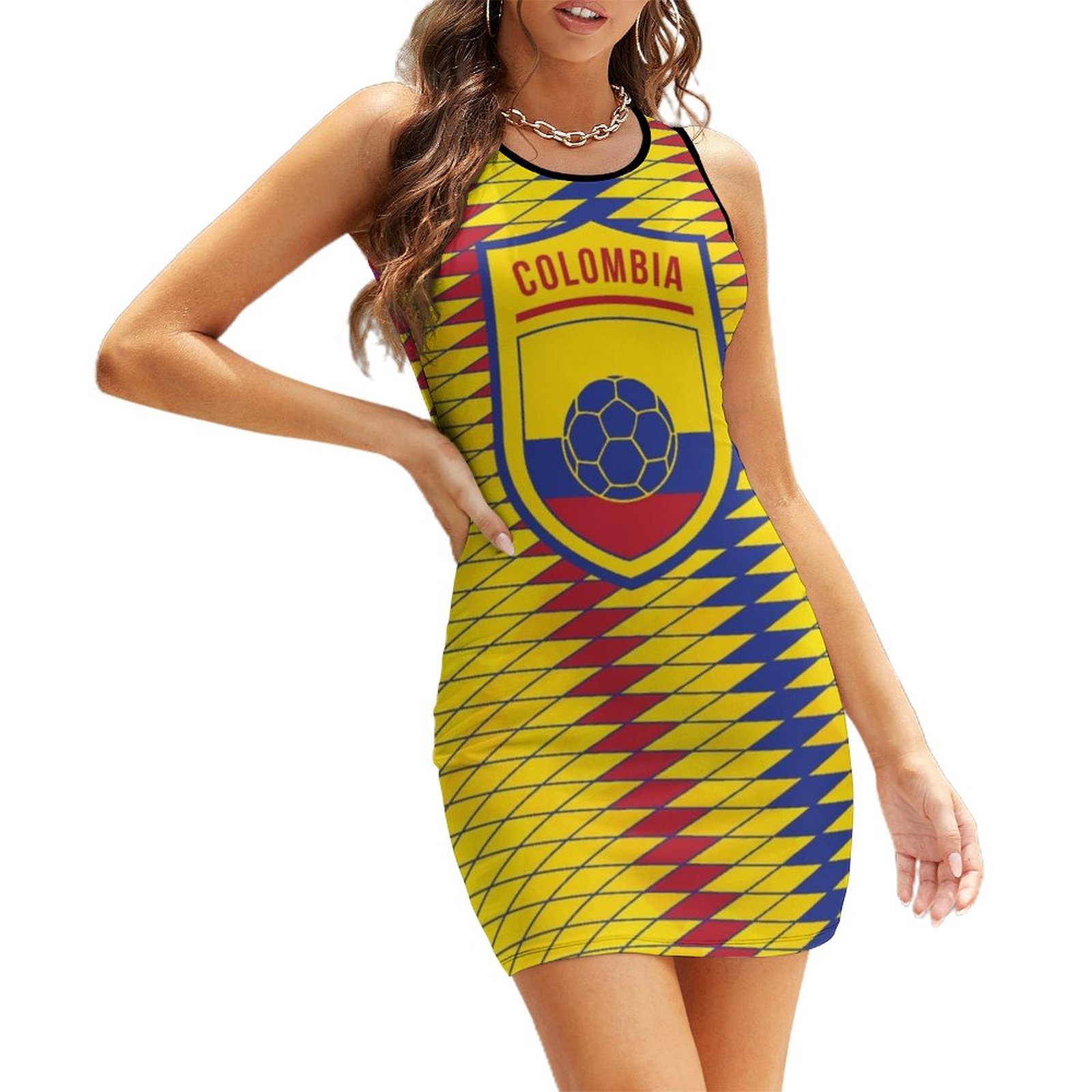 Colombia Sweetheart Knot Flared Dress Fashion Design Large Size Loose ...