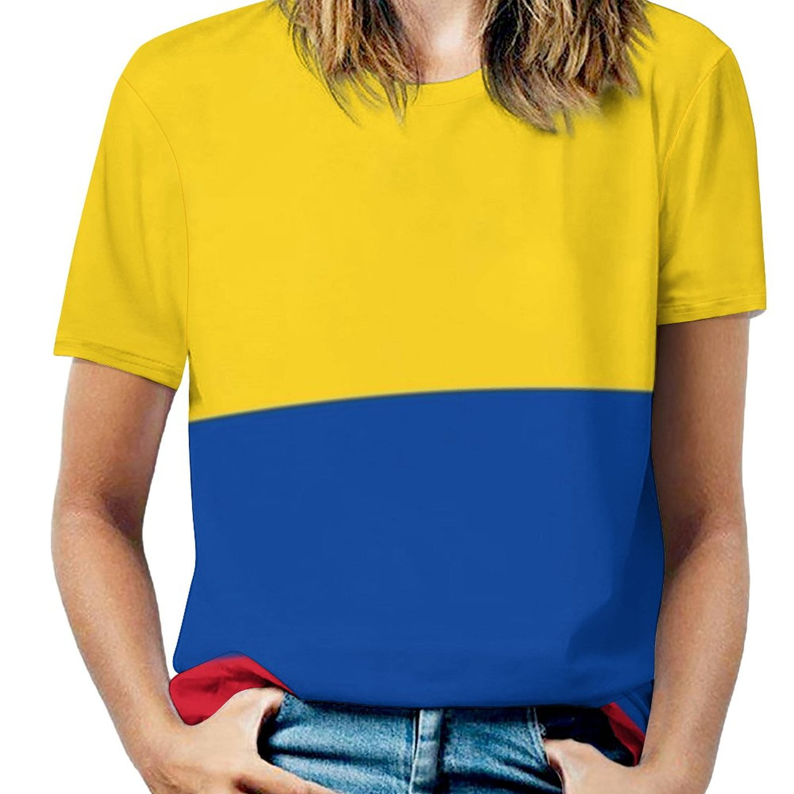 Colombia Women Zipper Sexy Printed Vintage T Shirts Tops Full Print T-Shirt Colombia Republic Of ...