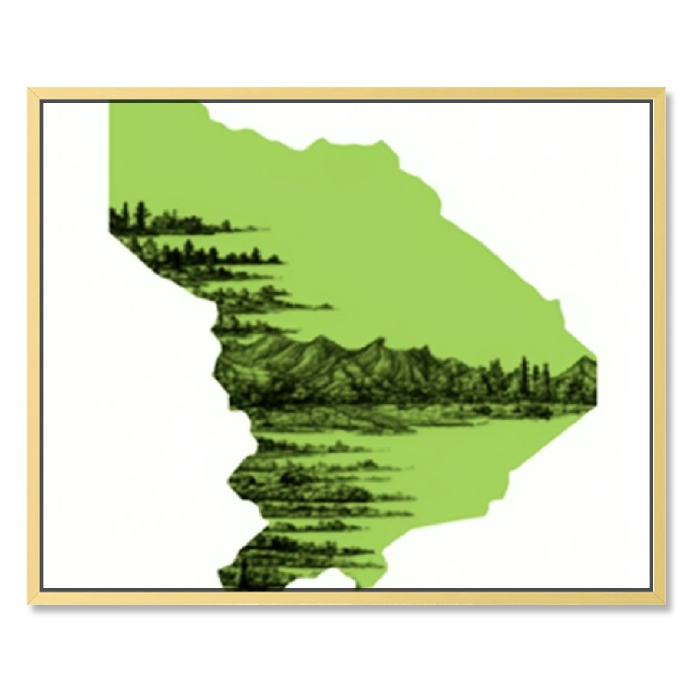 Colombia World Map Topography Modern Relief Abstract Map Art Print ...