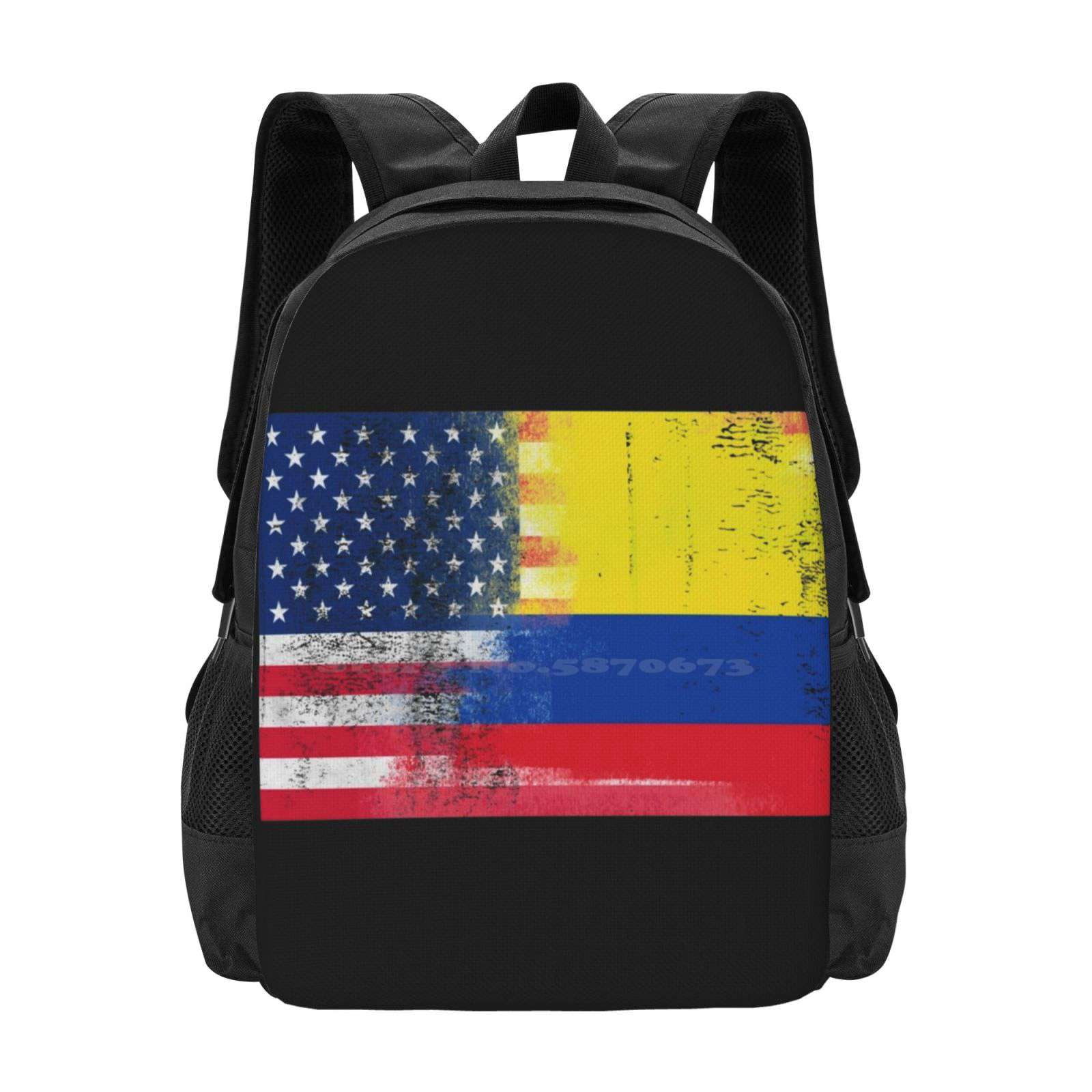 Colombian American Half Colombia Half America Flag 3d Print Design ...