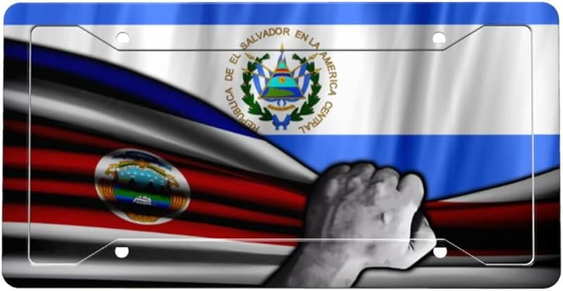 Colombian Colombia Flag and Puerto Rico Puerto Rican Flag Front License ...