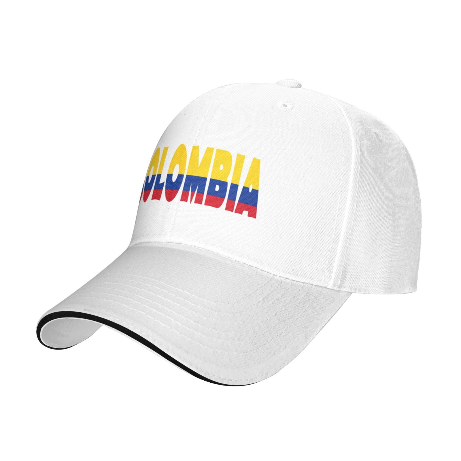 Colombian Flag Text Font Baseball Caps Unisex Hats Classic Adjustable ...