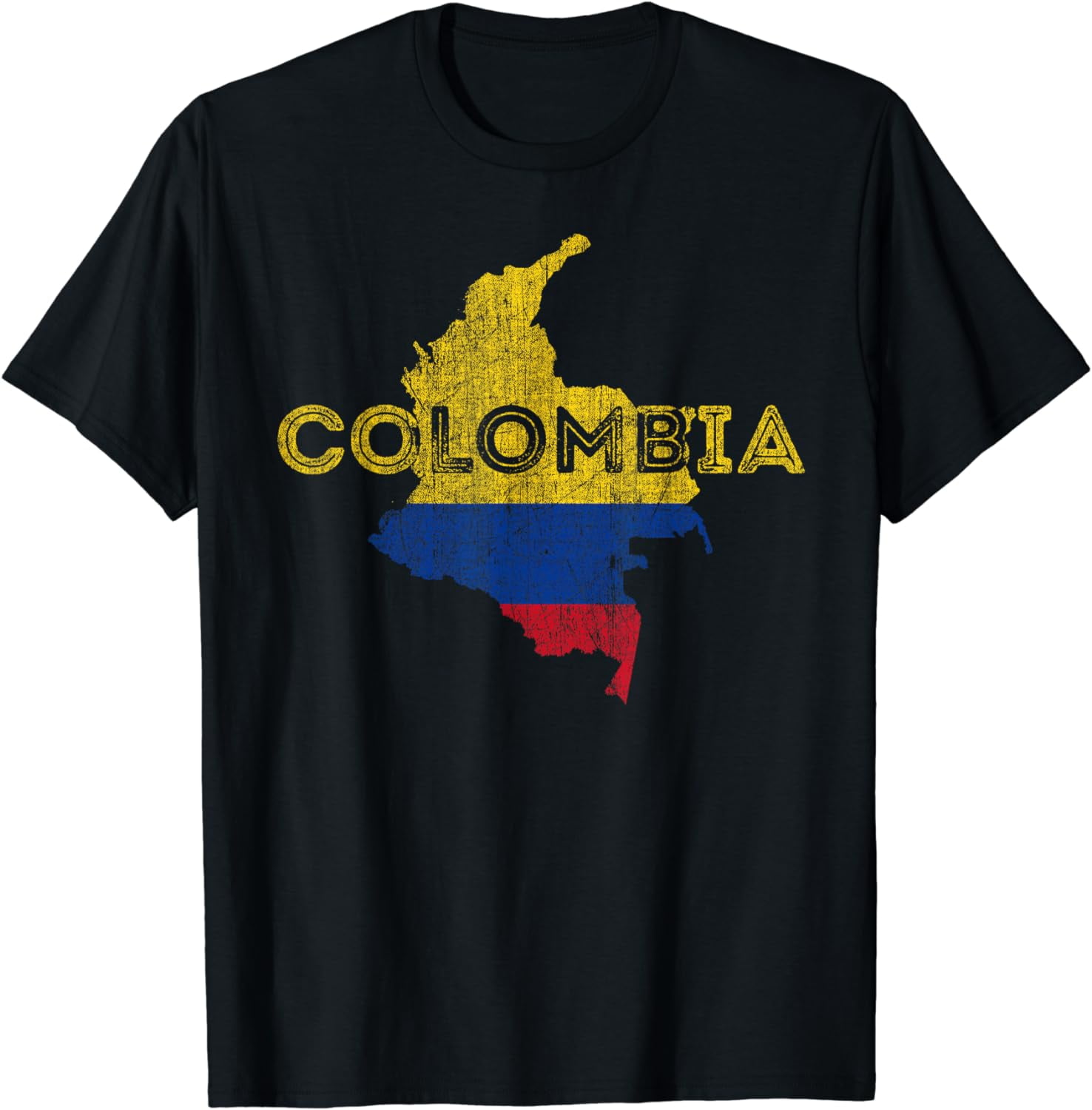 Colombian Map and Flag Souvenir - Distressed Colombia T-Shirt - Walmart.com