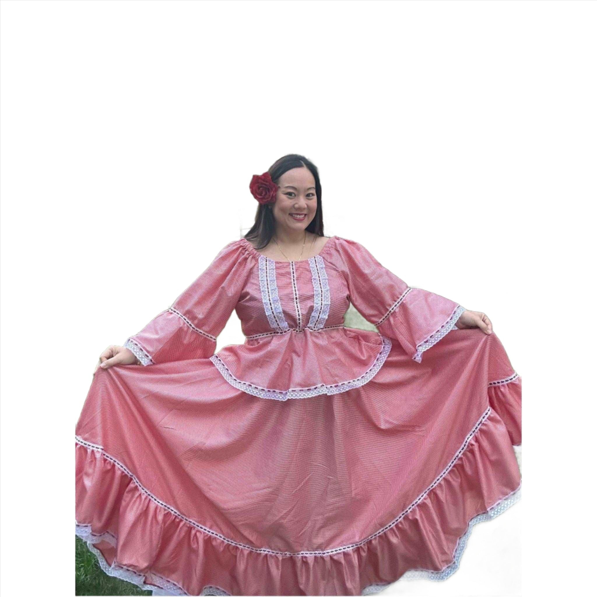 Colombian Traditional Cumbia Dress with Blouse and Skirt - Walmart.com