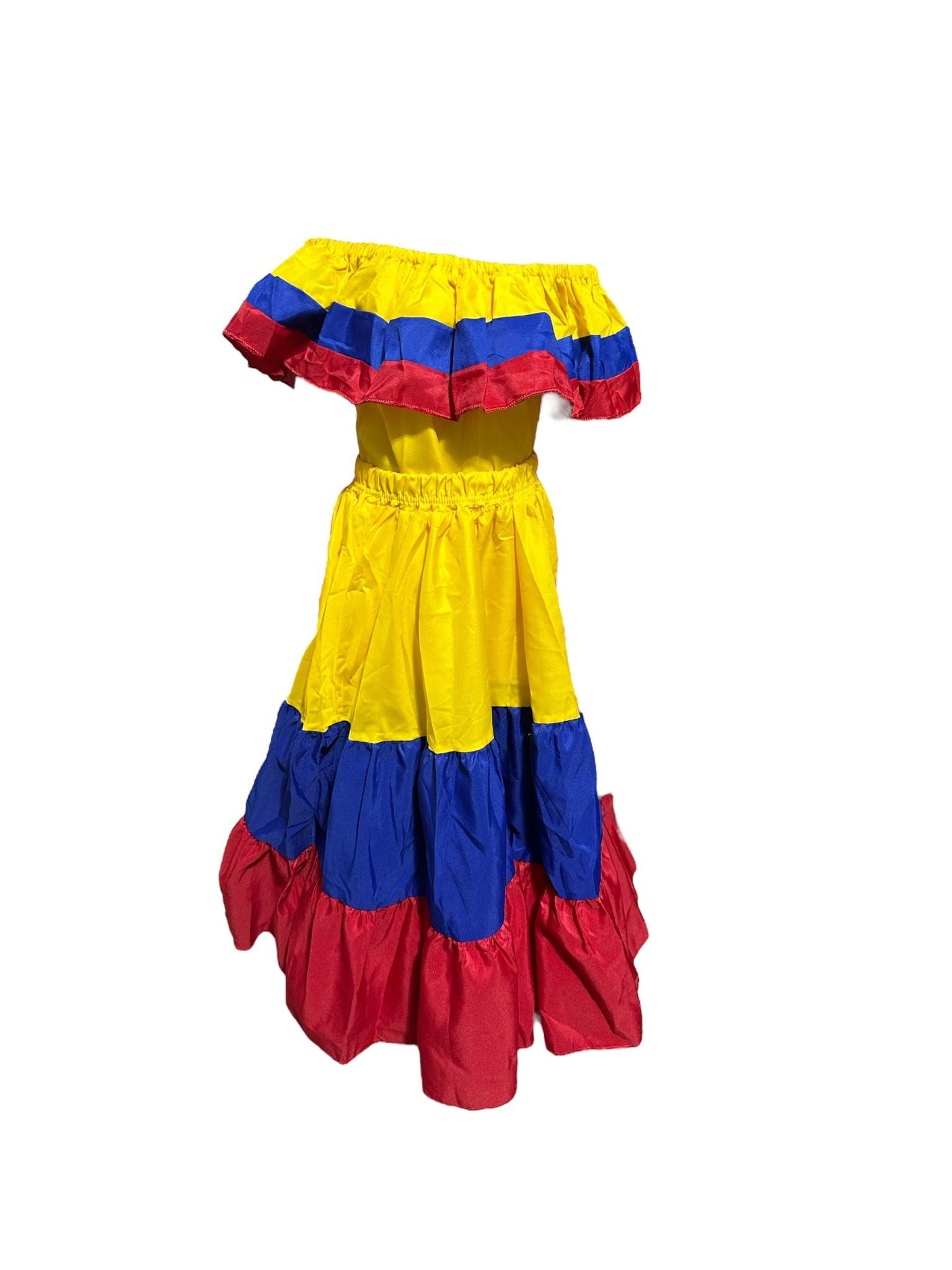 Colombian Traditional Dress Tri-color for Girl - Walmart.com