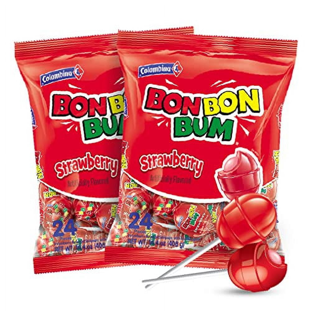 Colombina Bon Bon Bum Lollipops w/Bubble Gum Center - Classic ...