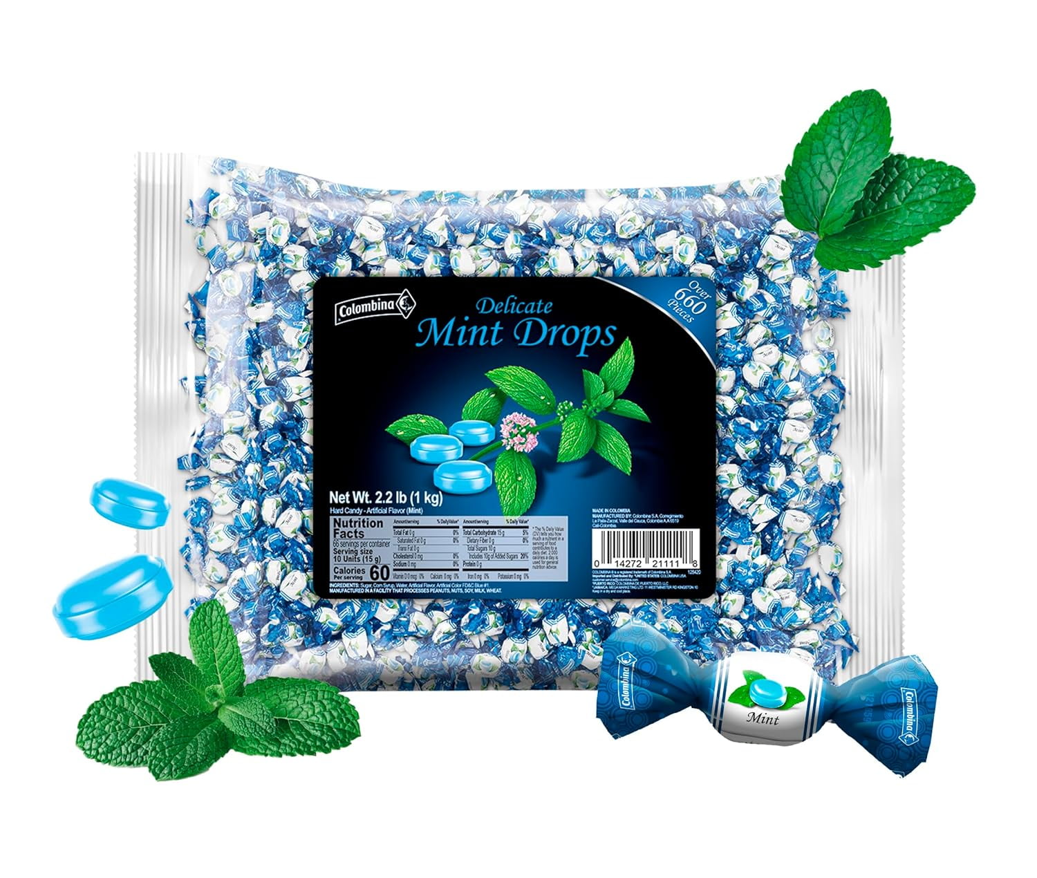 Colombina Breath Mints Delicate Drops - Over 660 Individually Wrapped ...