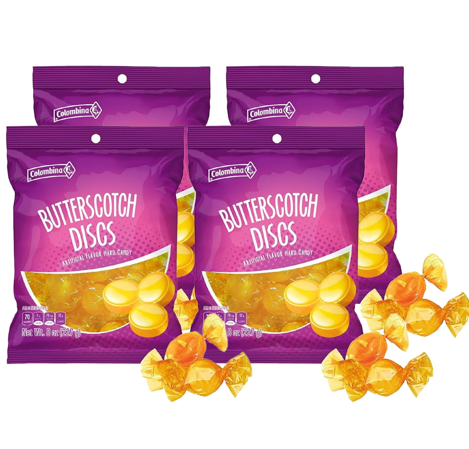 Colombina Butterscotch Discs - Artificial Flavor Hard Bulk Candy – Old ...