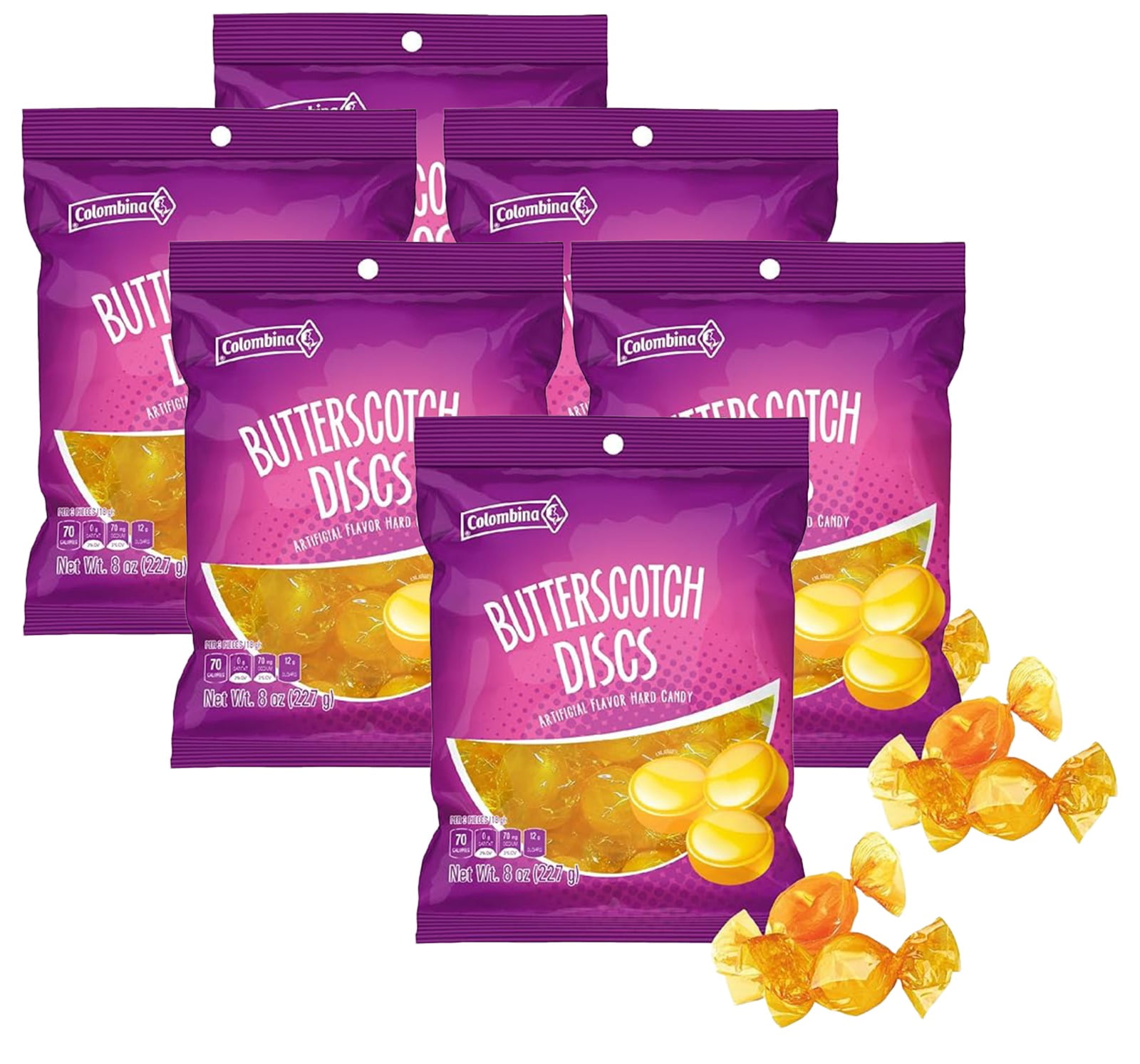 Colombina Butterscotch Discs - Artificial Flavor Hard Bulk Candy – Old ...