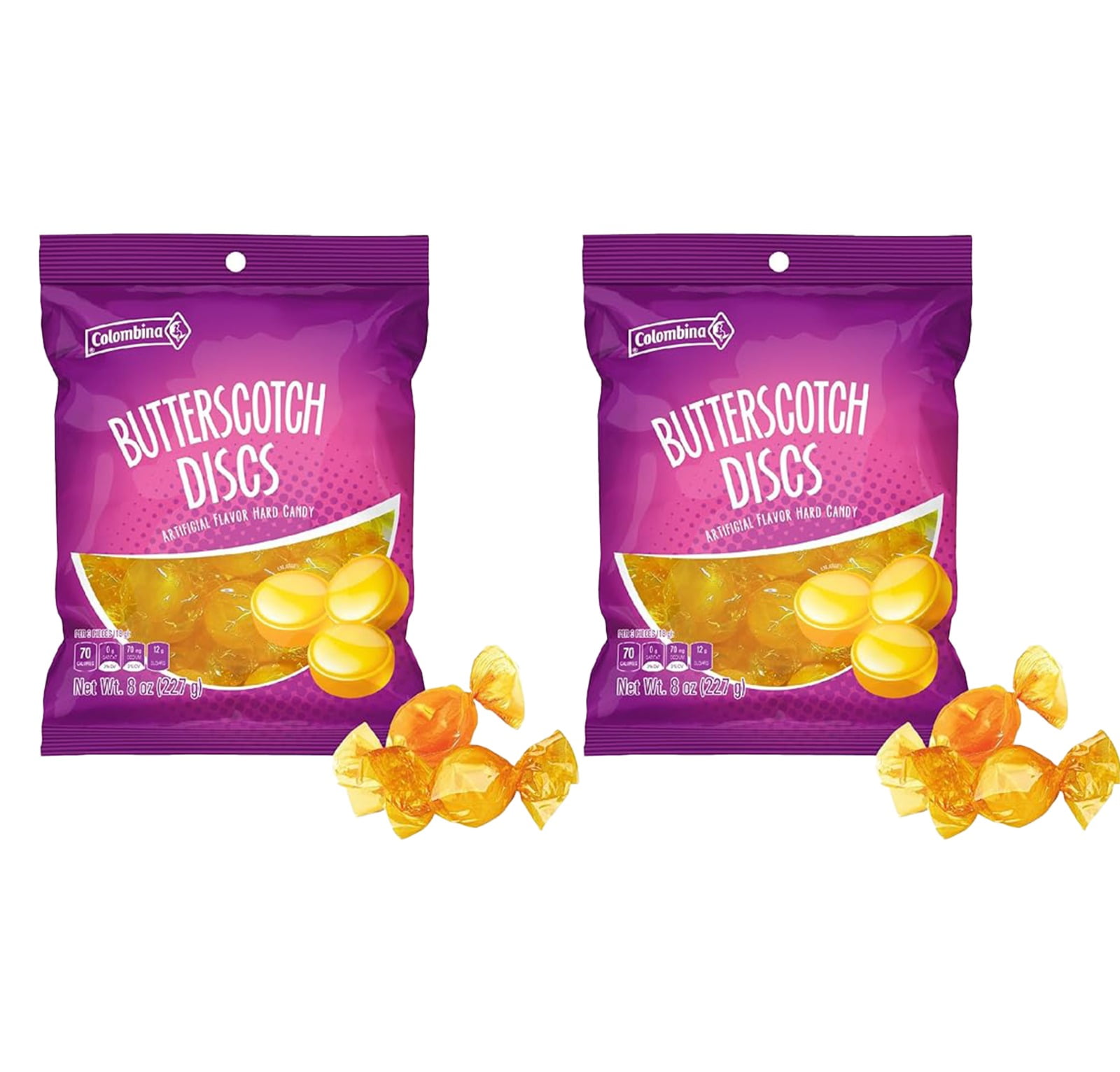 Colombina Butterscotch Discs - Artificial Flavor Hard Bulk Candy – Old ...