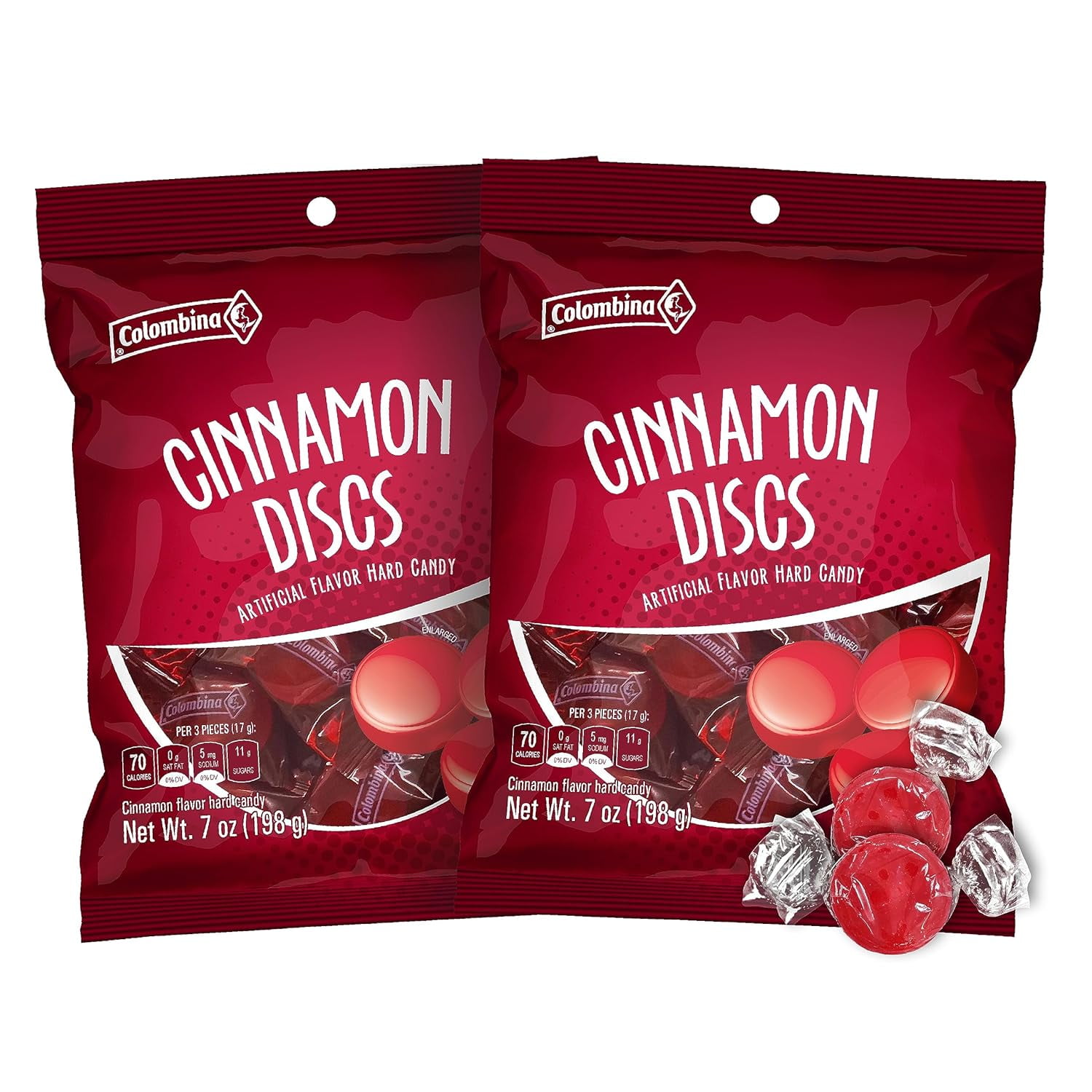 Colombina Cinnamon Discs Hard Candy Bulk Pack, 7 Oz - Walmart.com