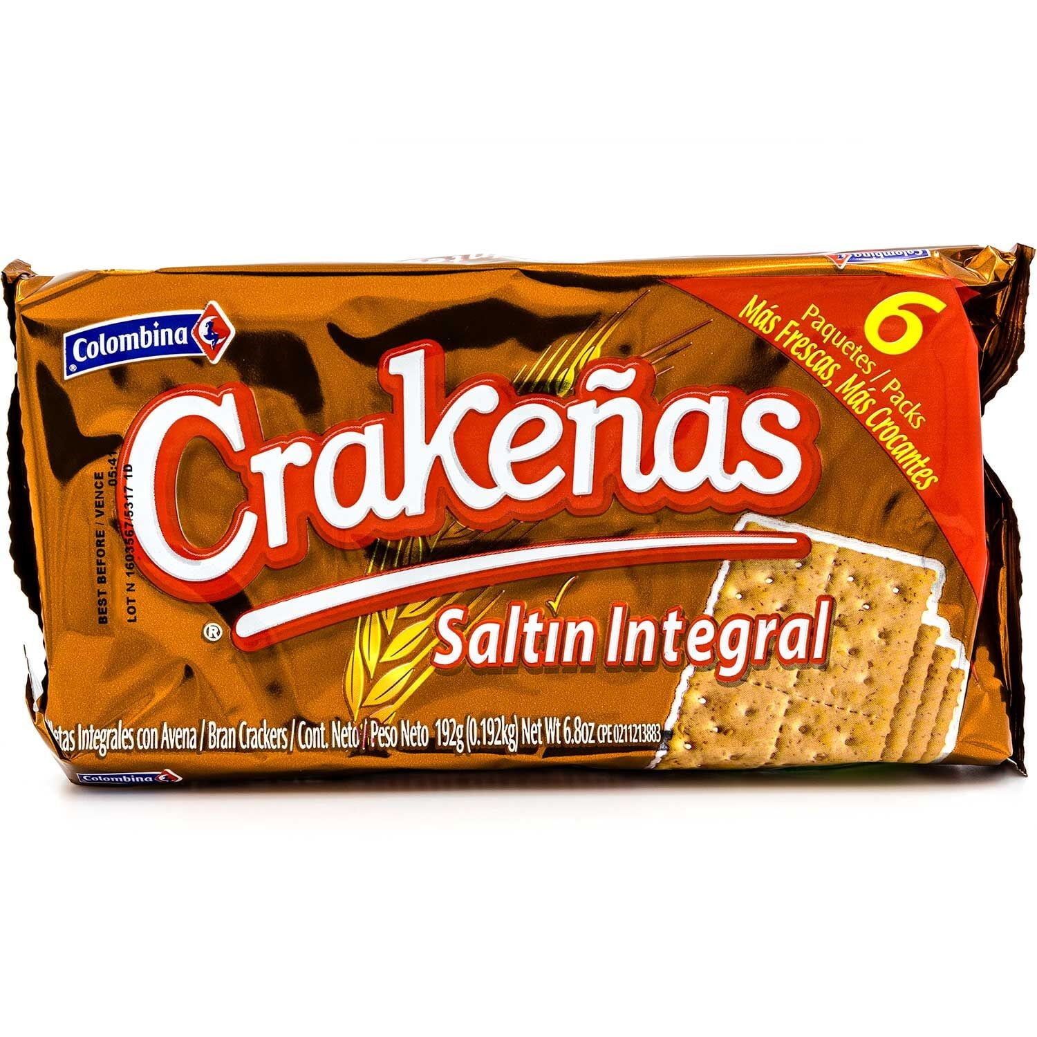 PR Colombina Crackers, Whole Wheat, 6.8 oz - Walmart.com
