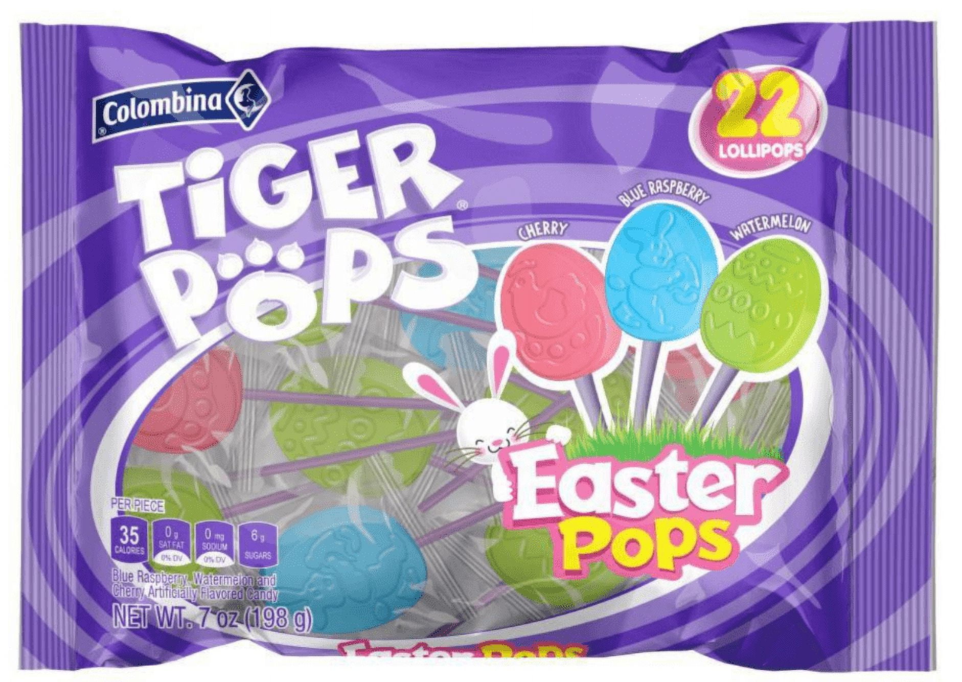 Colombina, Easter, Tiger Pops, Easter Pops, 22 Lollipops, 7oz, Flavors ...