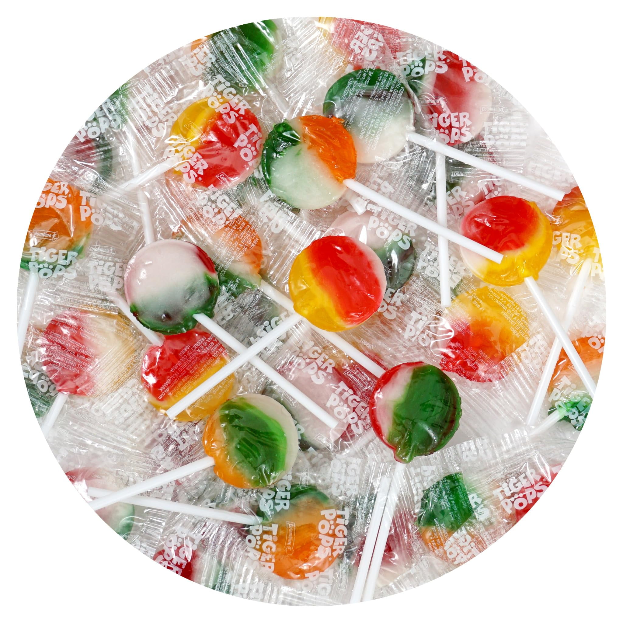 Colombina Tiger Pops lollipops, 2 Pound Bulk Candy (Approx. 75 pcs ...
