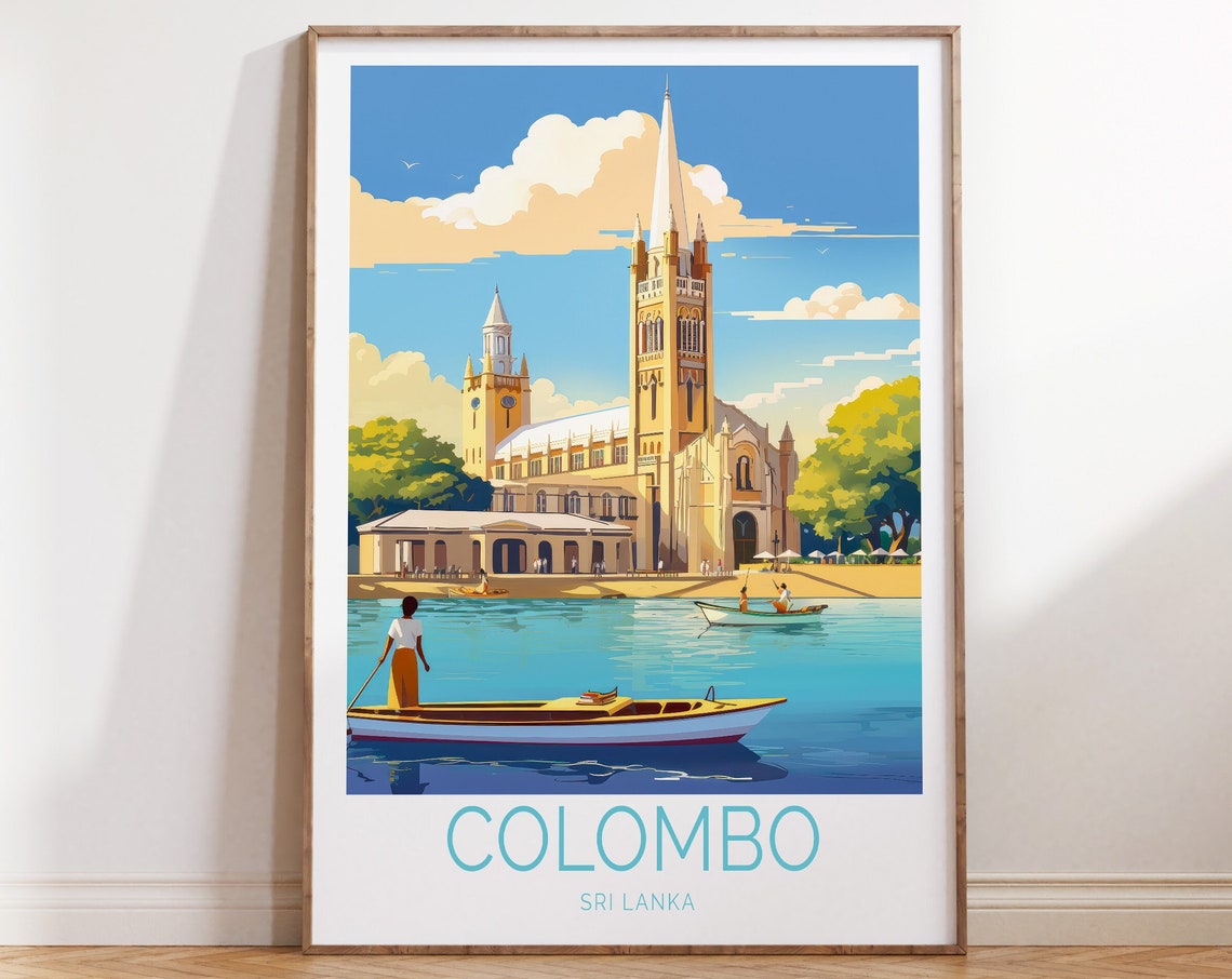 Colombo Sri Lanka Travel Poster, Colombo Sri Lanka Travel Illustrations ...