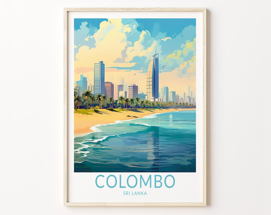 Colombo Sri Lanka Travel Poster, Sri Lanka Travel Print, Colombo Sri ...