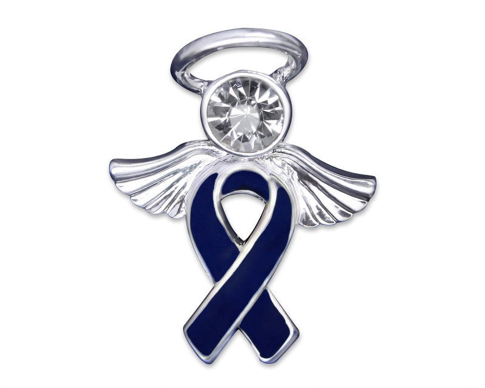 Colon Cancer Awareness Angel Blue Ribbon Pins (2 Pins) - Walmart.com