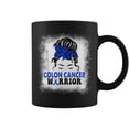 Colon Cancer Awareness Colorectal Cancer Messy Bun Coffee Mugs ...