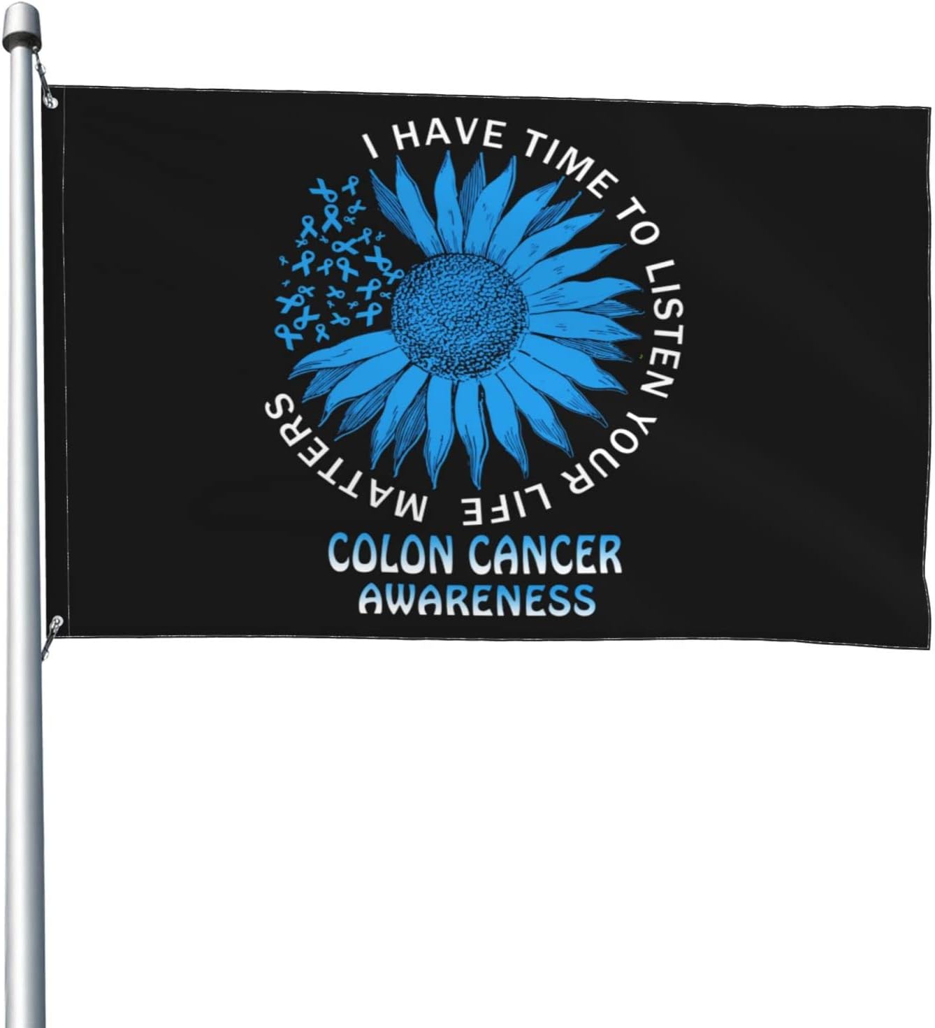 Colon Cancer Awareness Flags 4x6 Ft Banner Patio Lawn & Garden Outdoor ...