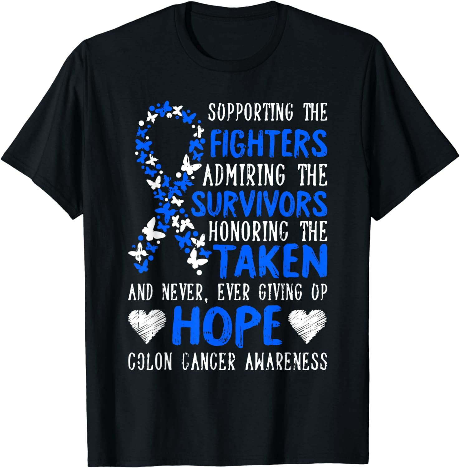 Colon Cancer Awareness Gifts Colonoscopy Survivor Fighter T-Shirt ...