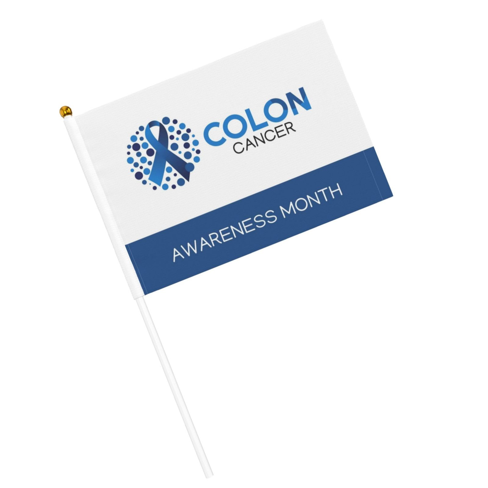 Colon Cancer Awareness Month Flag Small Mini Hand Held Flags Small ...